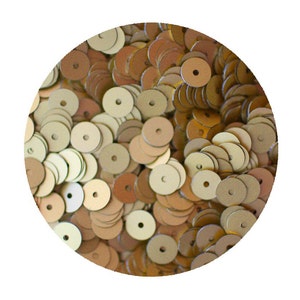 Sequins 6mm Flat Gold Matte Silk Frost Metallic Loose Paillettes. Made ...