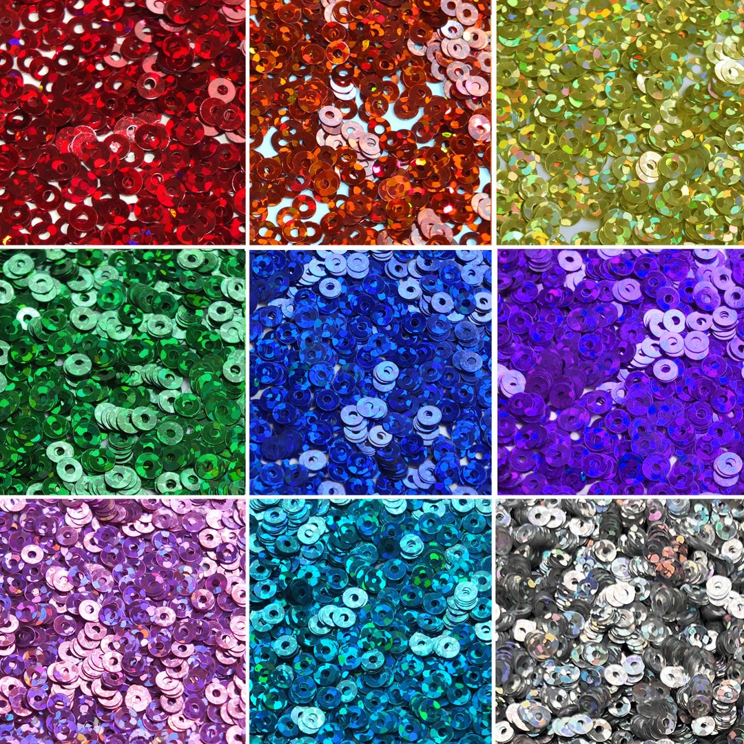 3mm Sequins Hologram Glitter Colors Petite Paillettes Made in USA - Etsy