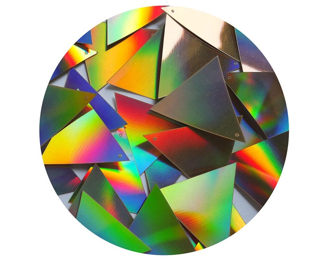 Sequin Triangle 40mm Gold Lazersheen Reflective Metallic. Made in USA ...