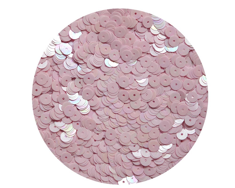 Sequins 6mm Flat Round Opaque Light Pink Iris Rainbow Paillettes - Etsy