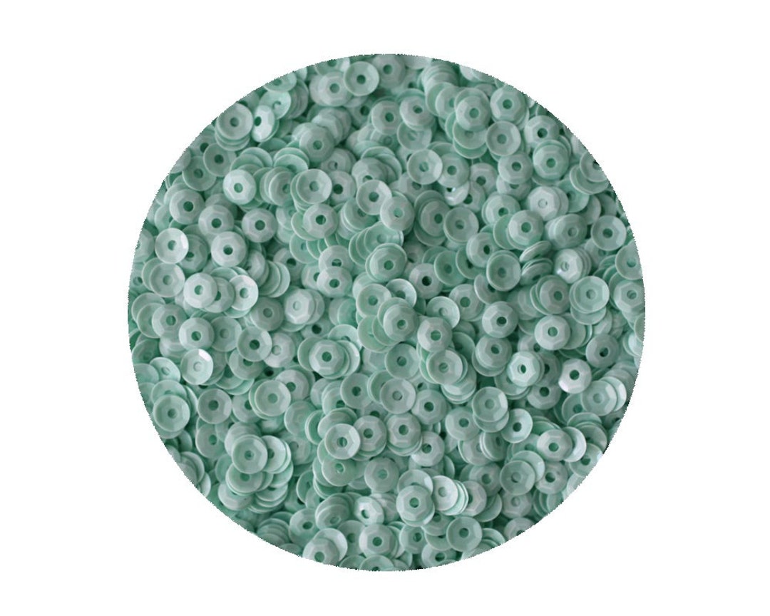 4mm Cup Sequins Opaque Mint Green Made in USA - Etsy