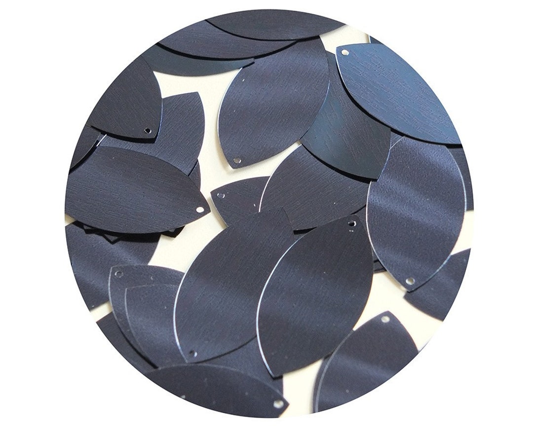 Navette Leaf Sequin 1.5" Royal Navy Blue Metallic. Couture Paillettes ...