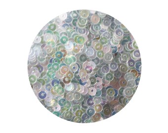 3mm Flat Round Sequins Transparent Crystal Clear. Made in USA - Etsy