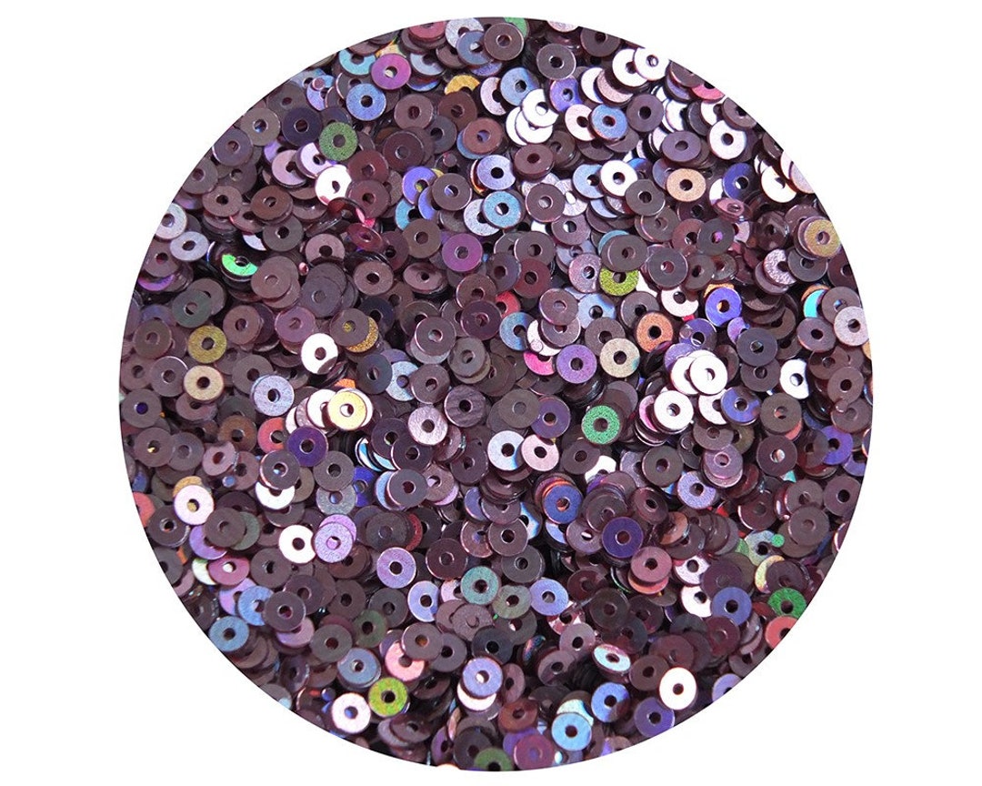 3mm Round Flat Sequins Lavender Lazersheen Rainbow Reflective Metallic ...
