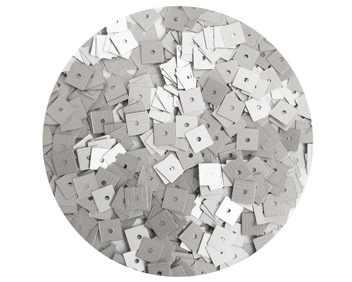 5mm Square Flat Sequins Silver Matte Silk Frost - Etsy