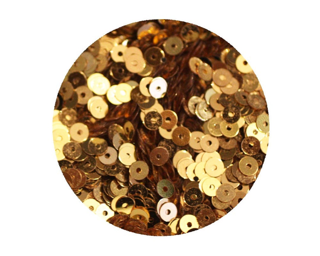 4mm Flat Sequins Gold Metallic Made in USA - Etsy
