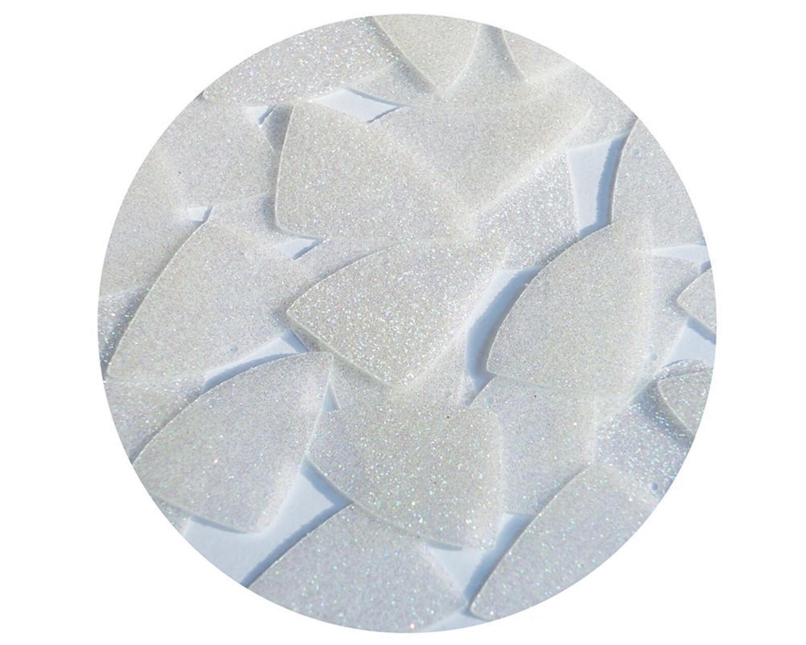 Fishscale Fin Sequin 1.5" Crystal White Metallic Sparkle Glitter ...