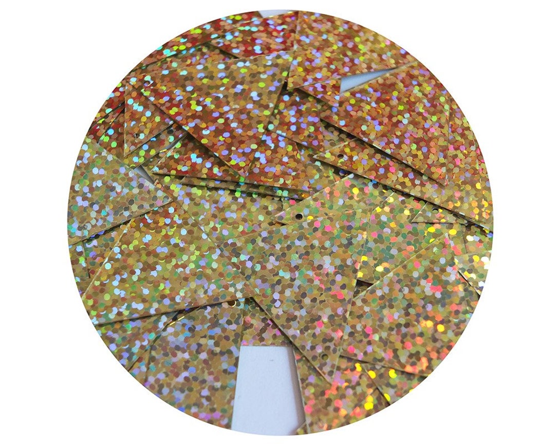 Sequin Triangle 30mm Gold Hologram Glitter Sparkle Metallic. Made in ...