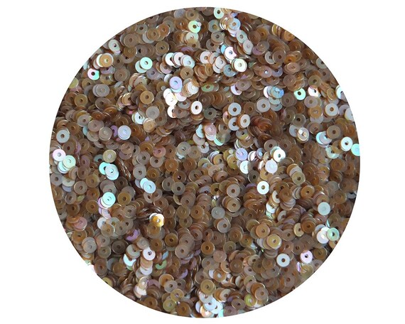 3mm Sequins Flat Round Topaz Dark Amber Semi Frost Rainbow. | Etsy