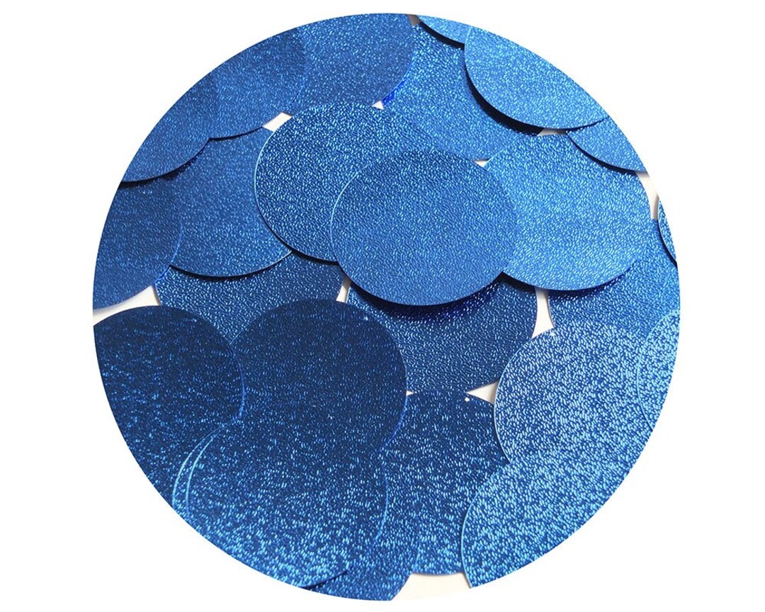 Round Sequin 40mm Royal Blue Metallic Embossed Texture Loose Couture ...