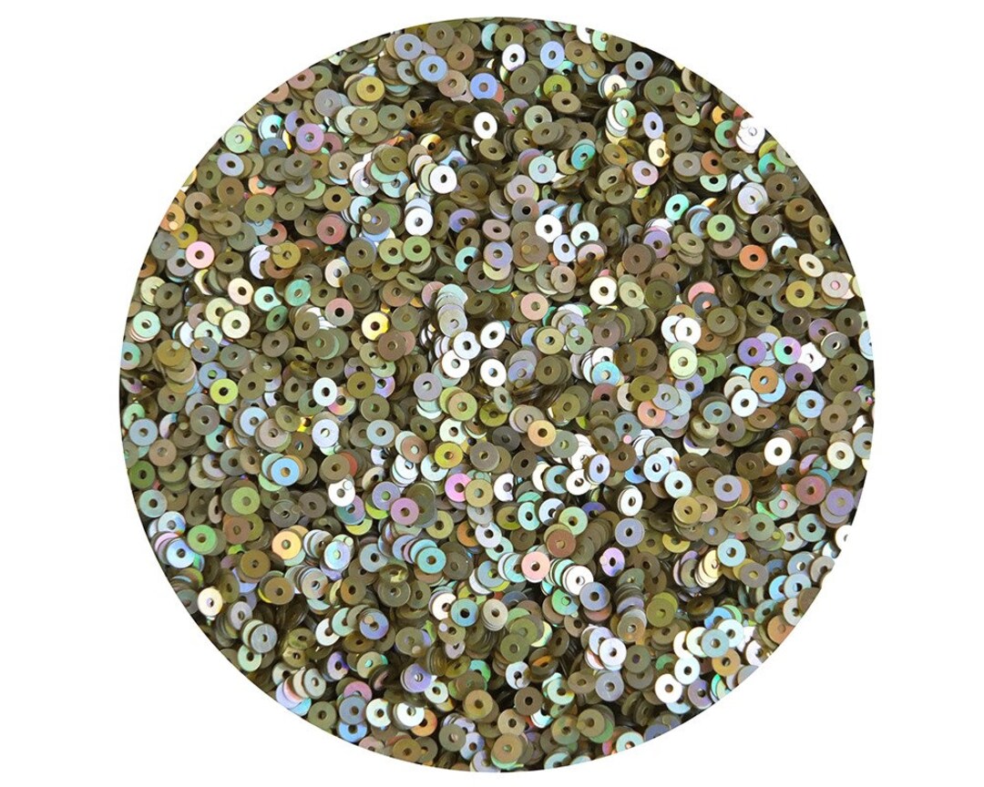 3mm Sequins Flat Round Gold Lazersheen Reflective Metallic. Made in USA ...