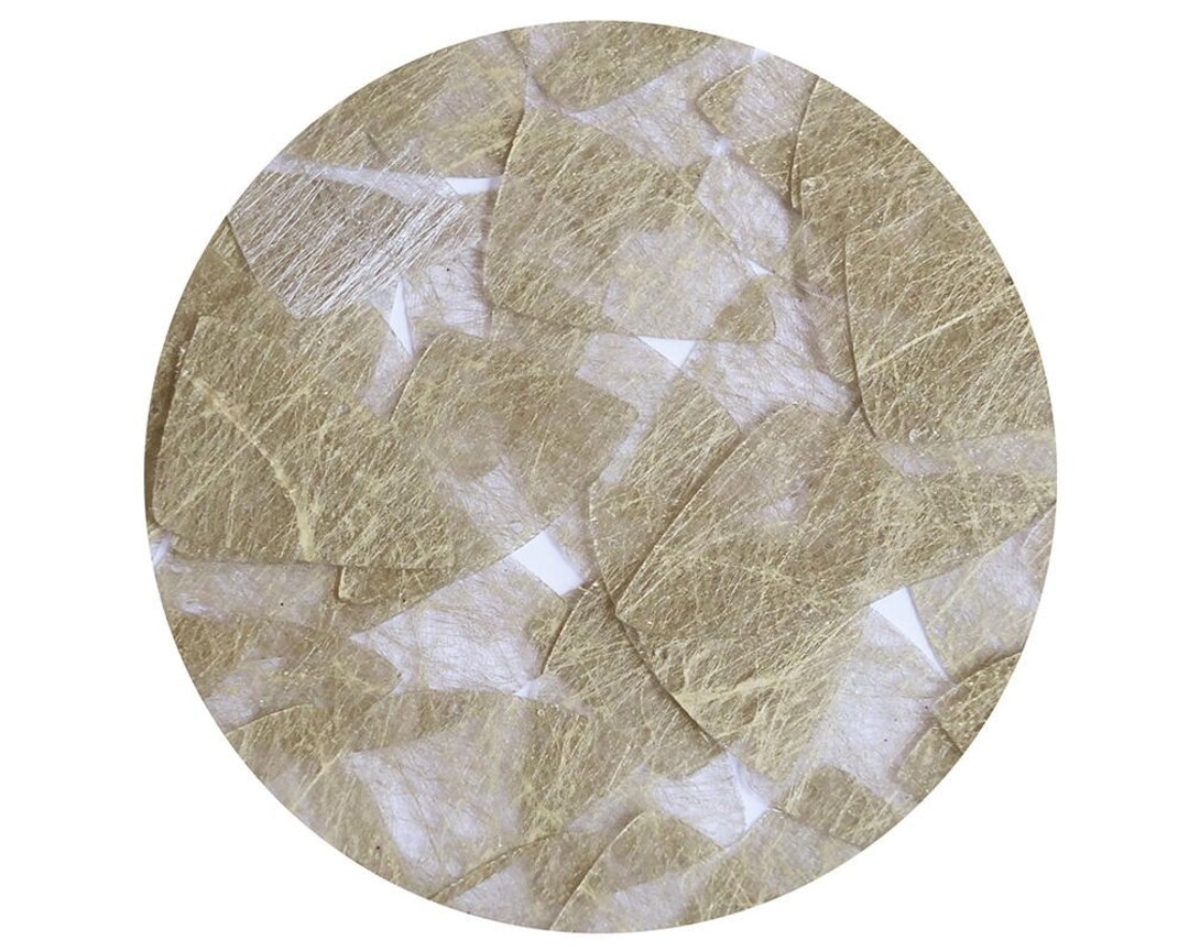 Fishscale Fin Sequin 1.5" Gold Silky Fiber Strand Fabric Loose Couture ...