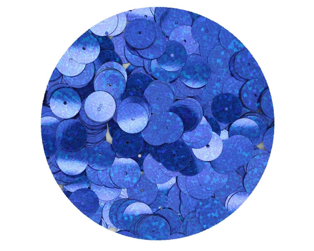 10mm Flat Sequins Royal Blue Metallic Hologram Reflective Rainbow - Etsy