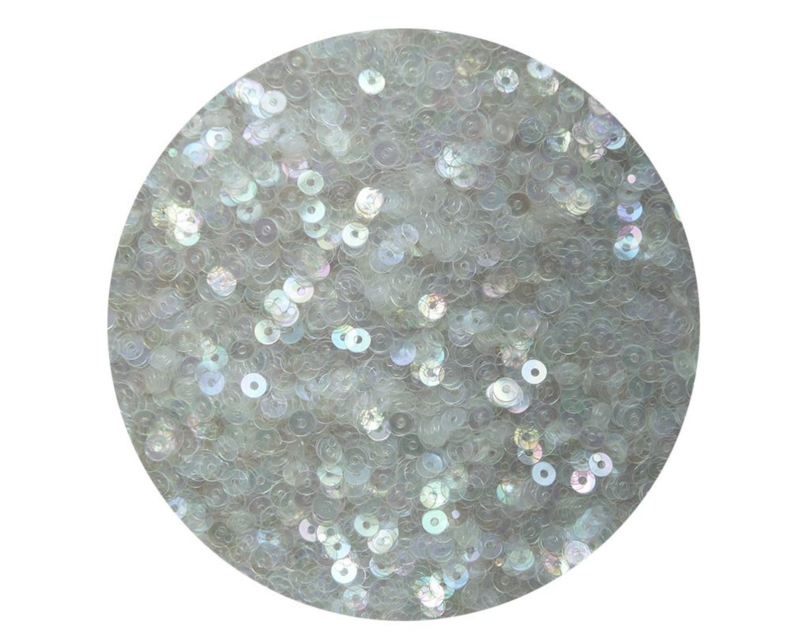 3mm Flat Round Sequins Light Crystal Rainbow Iris Iridescent Loose ...
