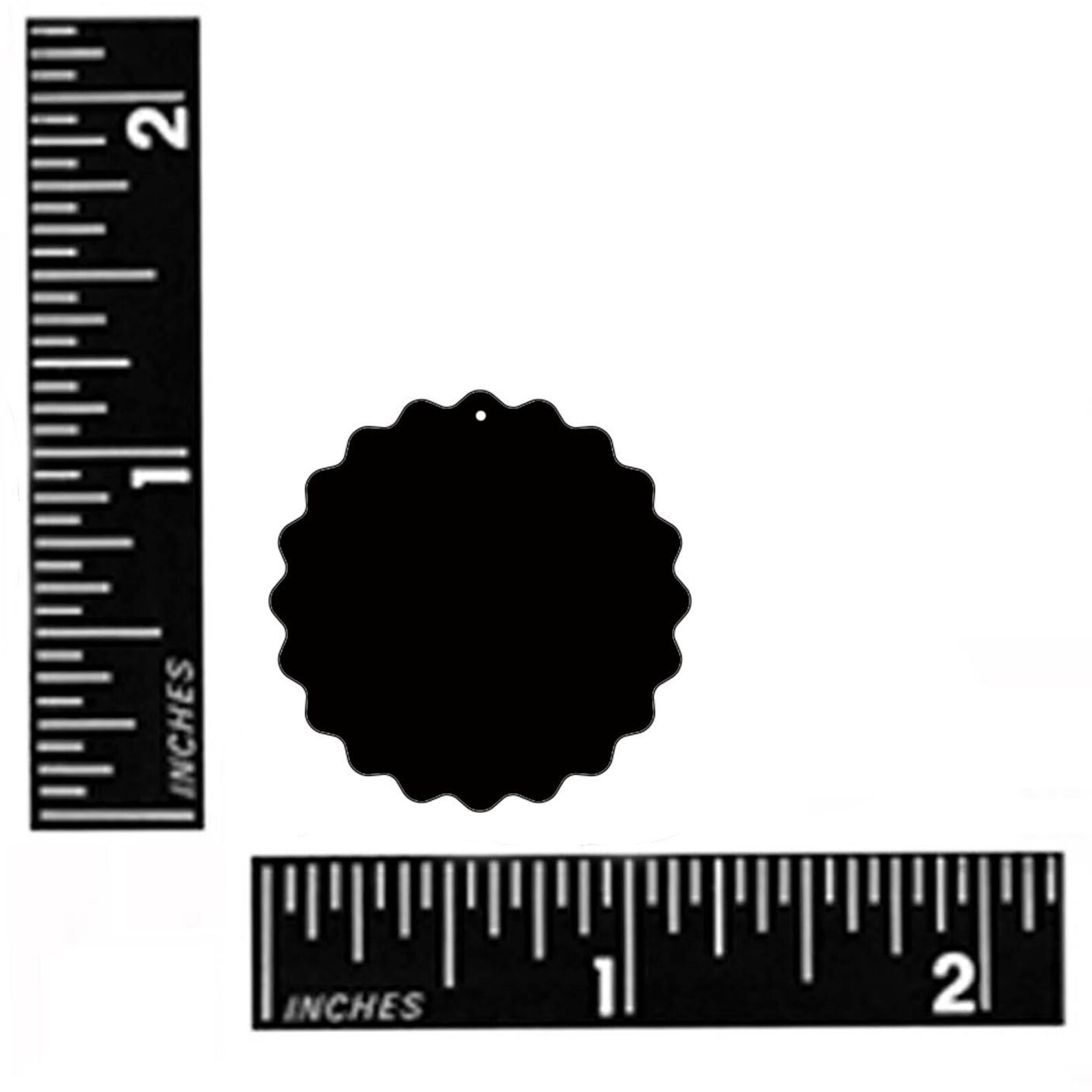 Silver Shiny Metallic Wavy Round Ruffle Edge 30mm Couture Sequin ...