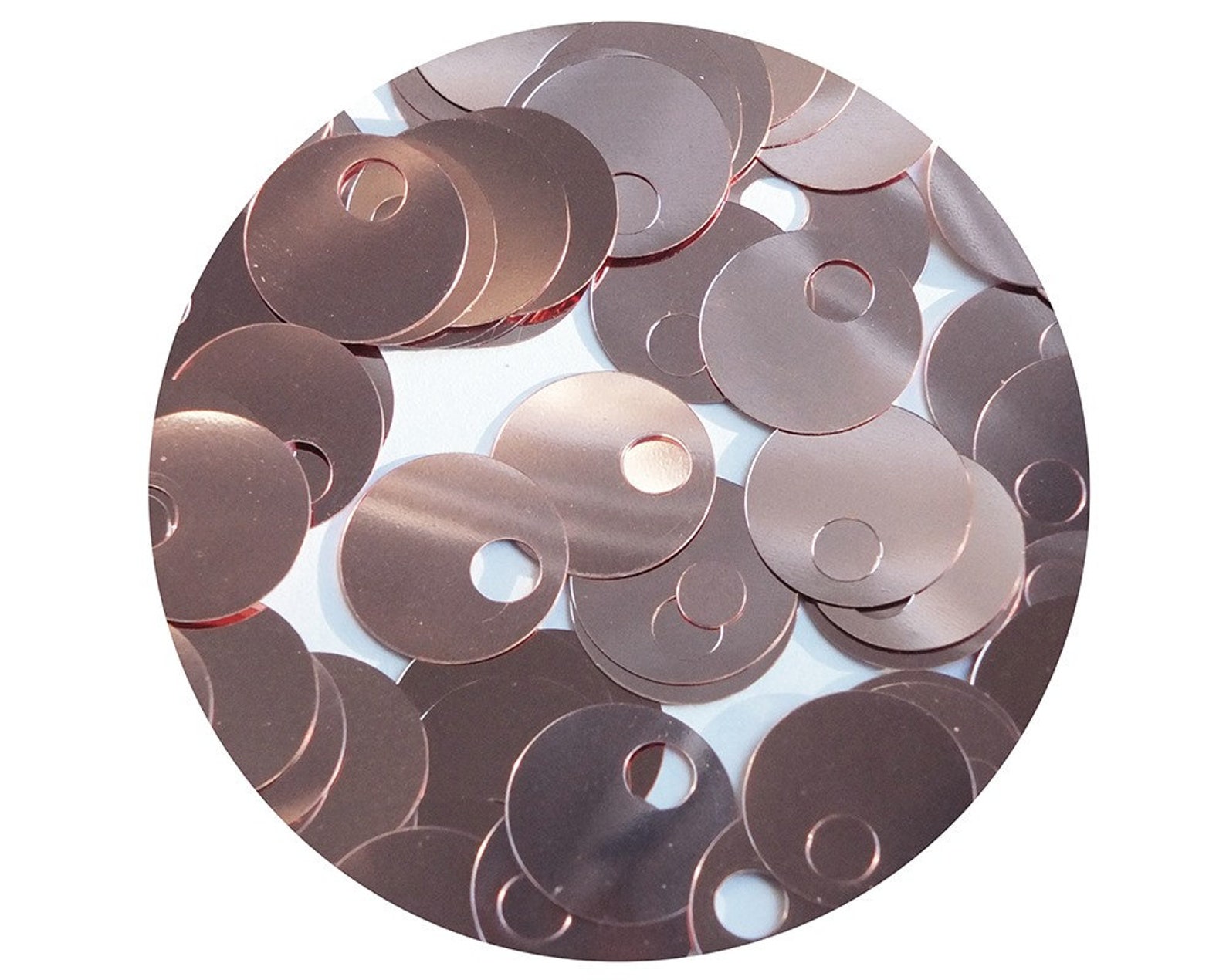 Large Hole Round Sequin 20mm Soft Pink Metallic. Couture - Etsy