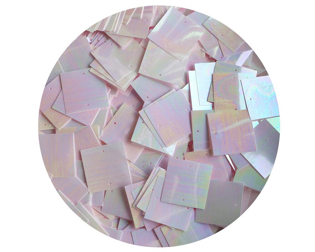 25mm Square Sequins Pale Pink Opaque Rainbow Iris Loose Paillettes - Etsy