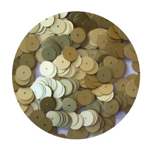 10mm Flat Sequins Matte Gold Metallic - Etsy