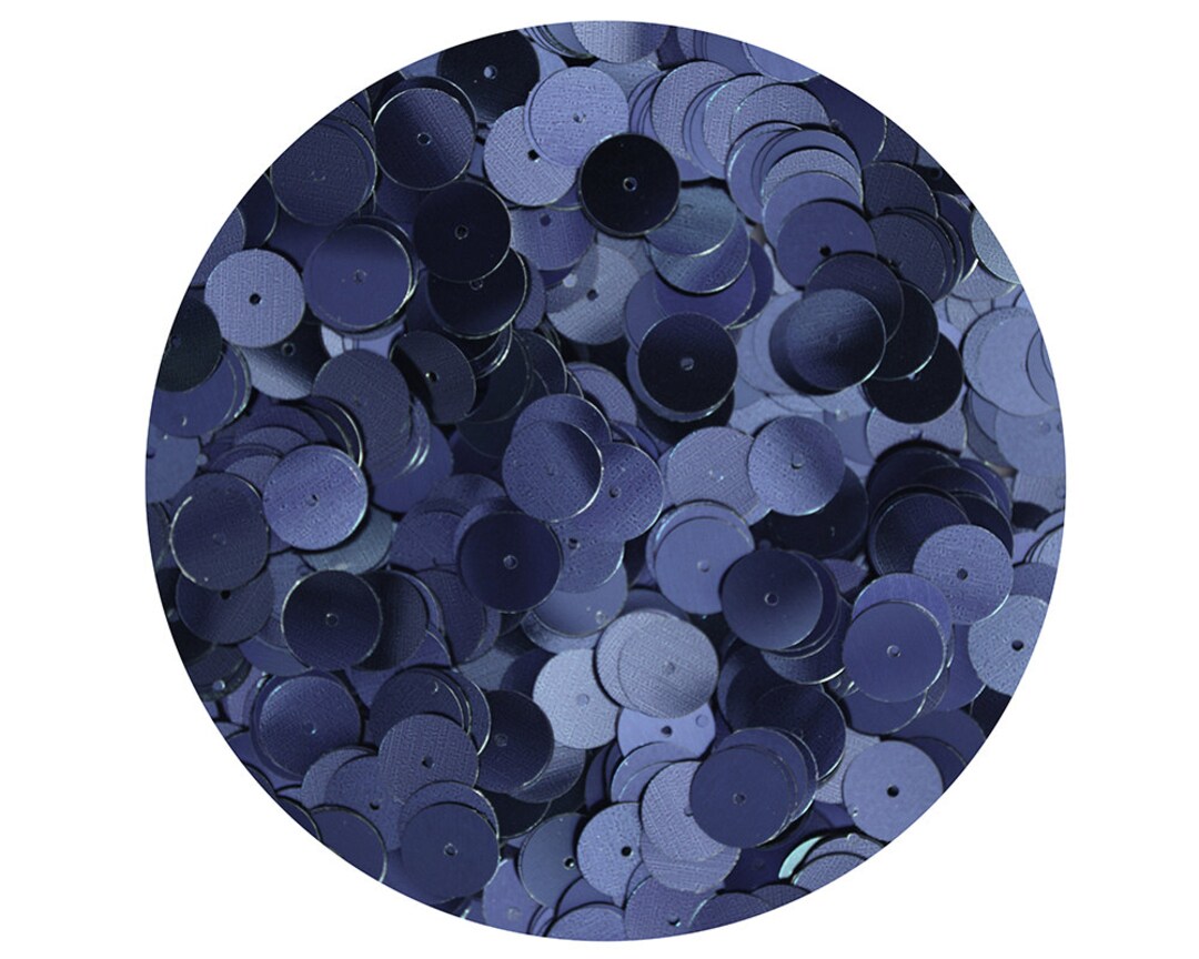 10mm Flat Sequins Navy Blue Metallic - Etsy