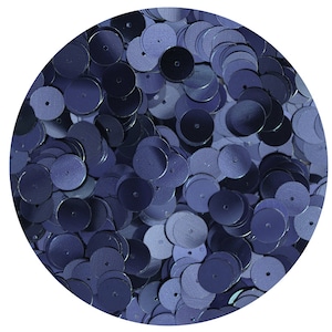 10mm Flat Sequins Navy Blue Metallic - Etsy
