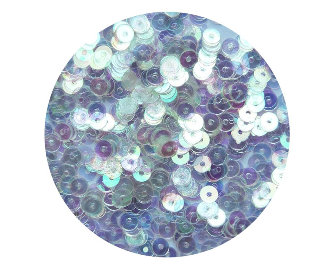 4mm Flat Sequins Premium Mirror Crystal Iridescent Reflective Rainbow ...