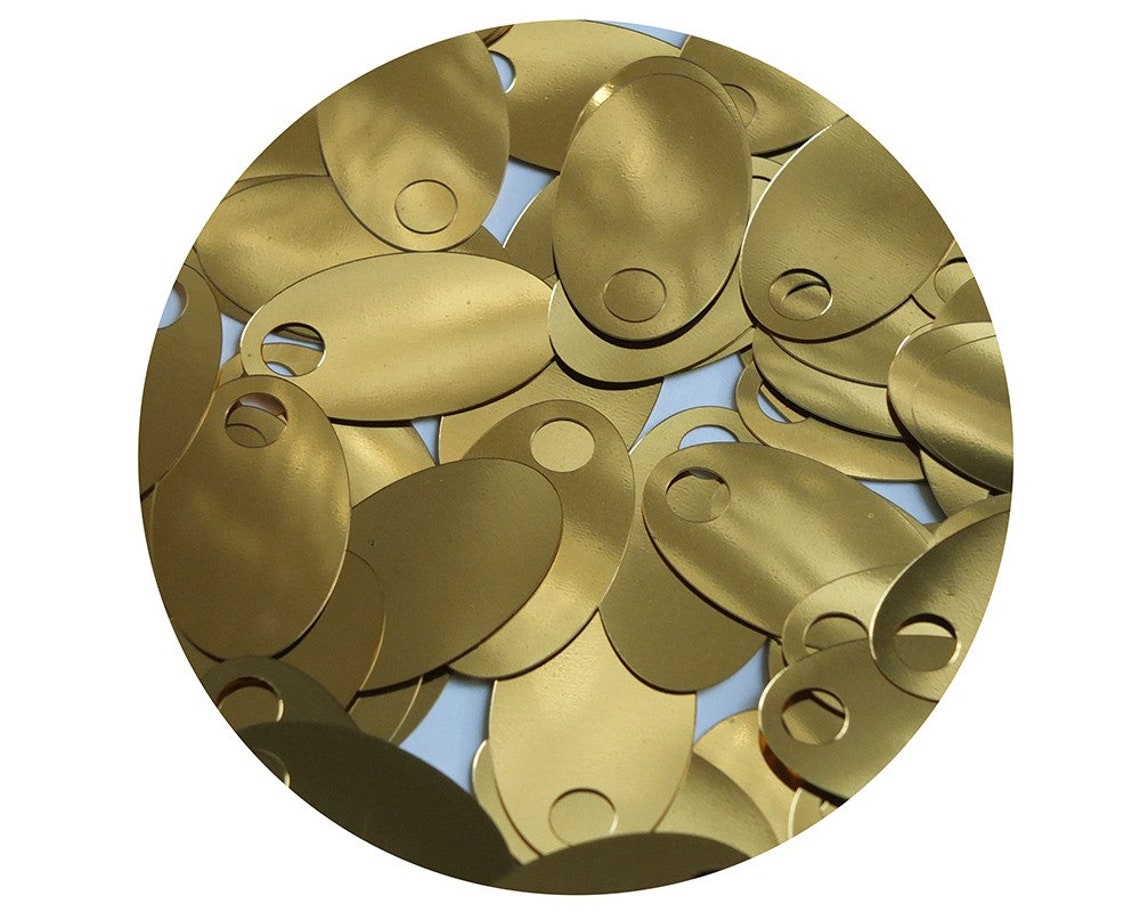 Large Hole Oval Sequin 1.25 Very Deep Gold Metallic. - Etsy