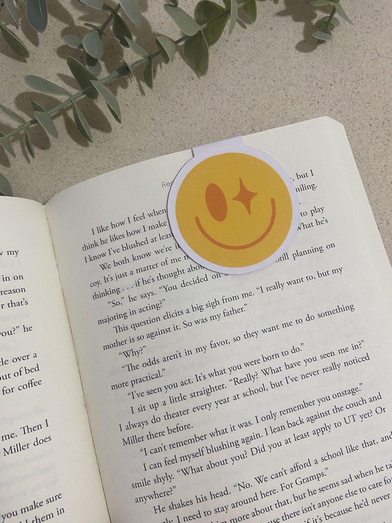 Smiley Magnetic Bookmark - Etsy Australia