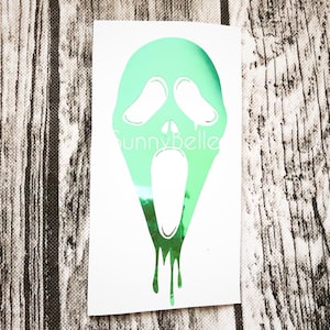 Holographic Melting Scream Mask Decal Sticker Ghostface Mask - Etsy