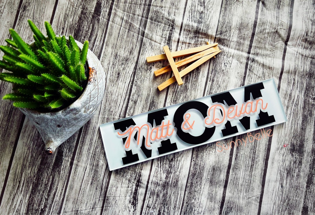 Personalized Mom Glass Tile: Custom Children's Name Gift - Etsy