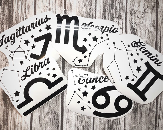 Zodiac Sign, Constellation Sticker Waterproof Vinyl Decal - Etsy