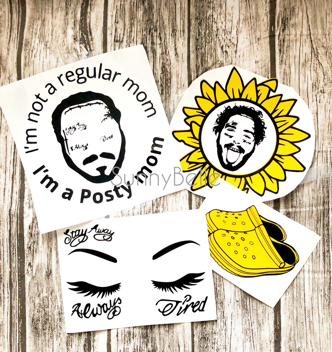 Post Malone Bumper Sticker Decal Bundle | Post Malone Sunflower Bumper ...