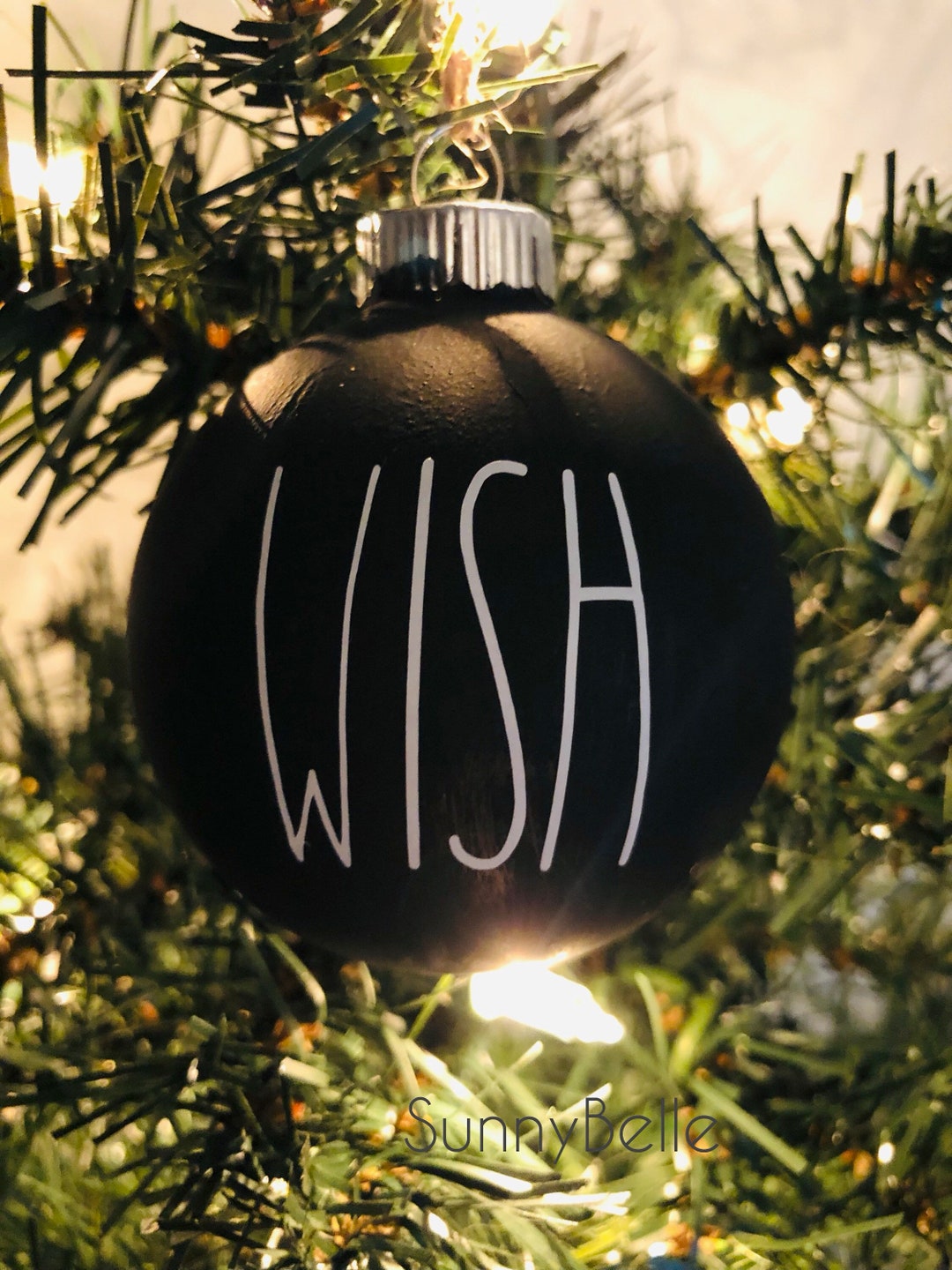 Matte Black Christmas Tree Ornaments - Etsy