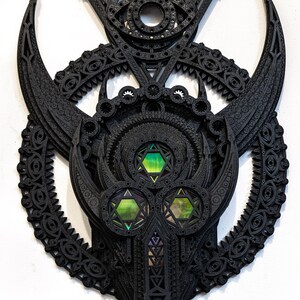Devil Mask Geometric Demon Dragon Sacred Wizard Sorcerer Lasercut Satan ...