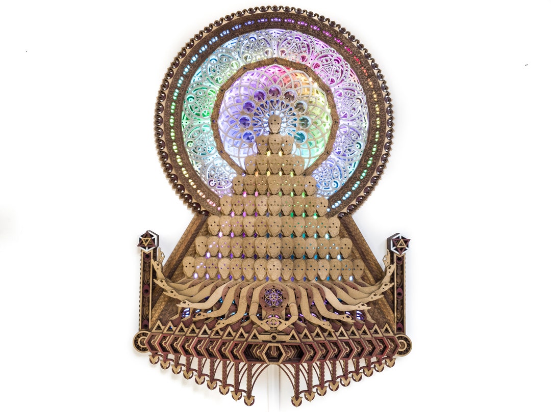 The Collective Sacred Geometry Mandala Laser Cut Buddha Meditation ...