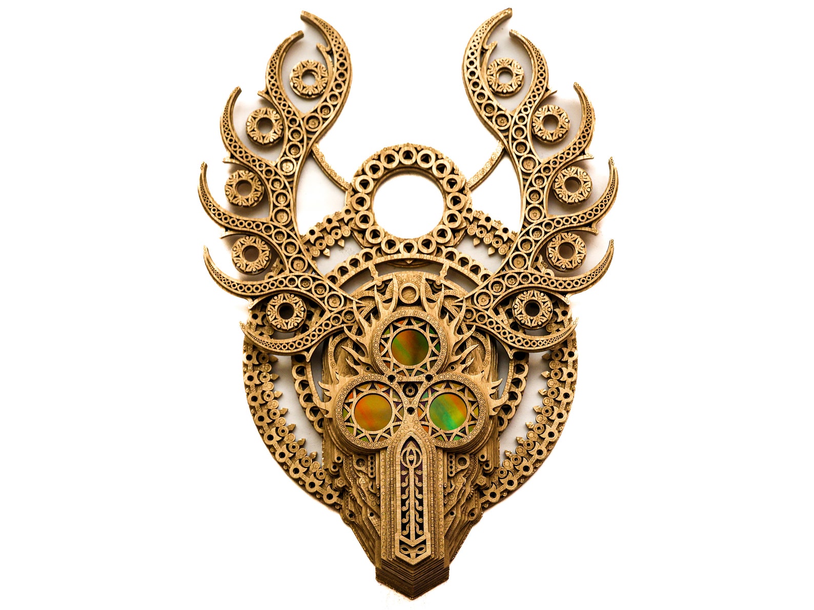 Deer Mask Headdress Cernunnos Pan Baphomet Art Festival - Etsy