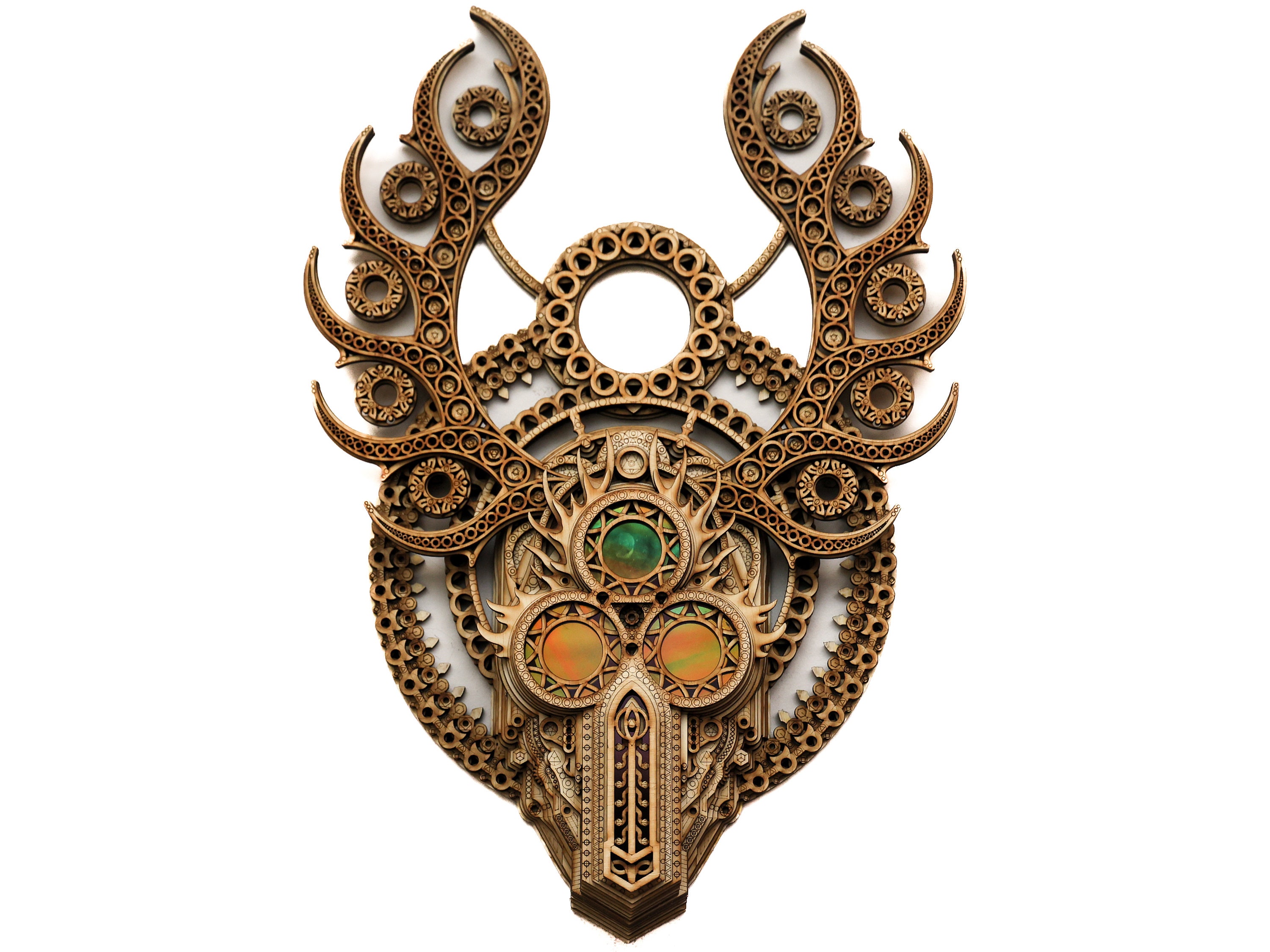 Deer Mask Headdress Cernunnos Pan Baphomet Art Festival | Etsy