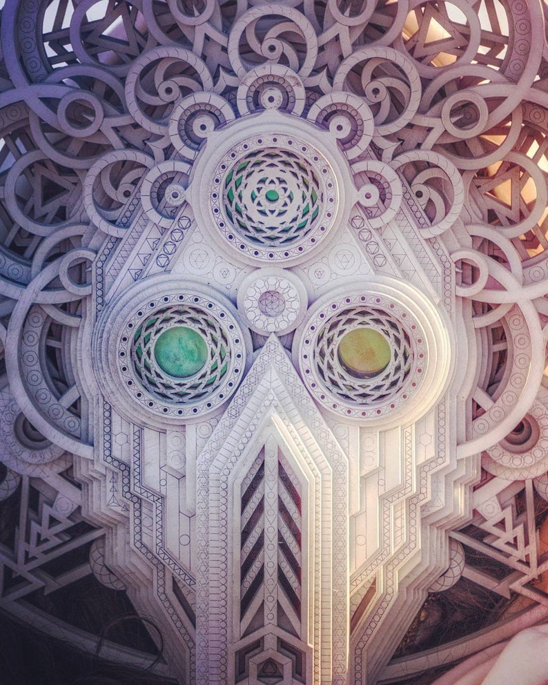 Deity Mask Festival Fashion Sacred Geometry God Headdress | Etsy