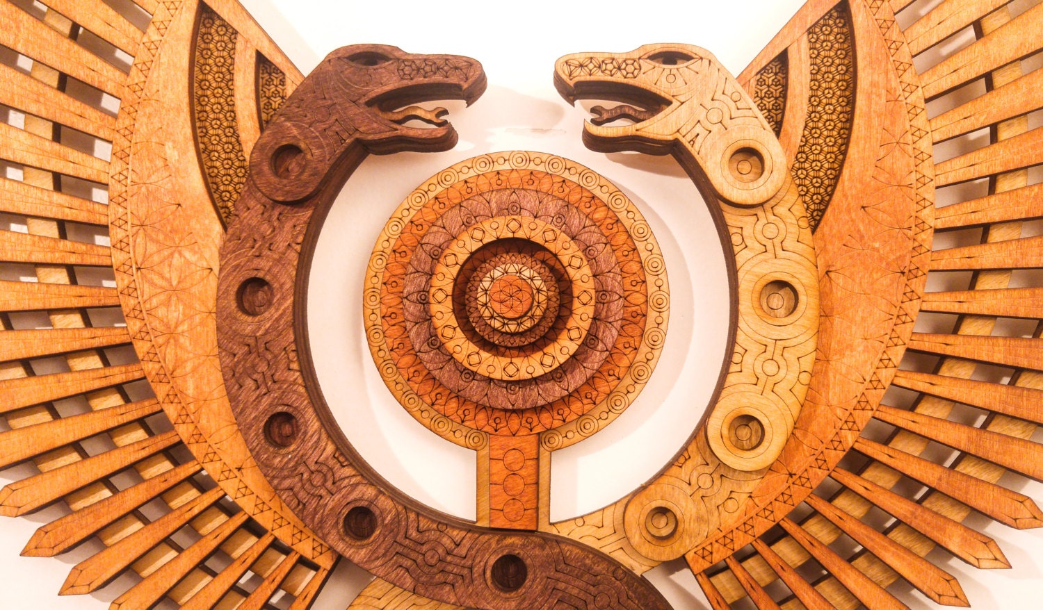 Caduceus Healing Staff Snakes Wings Hermes Multi Layer Laser - Etsy Israel