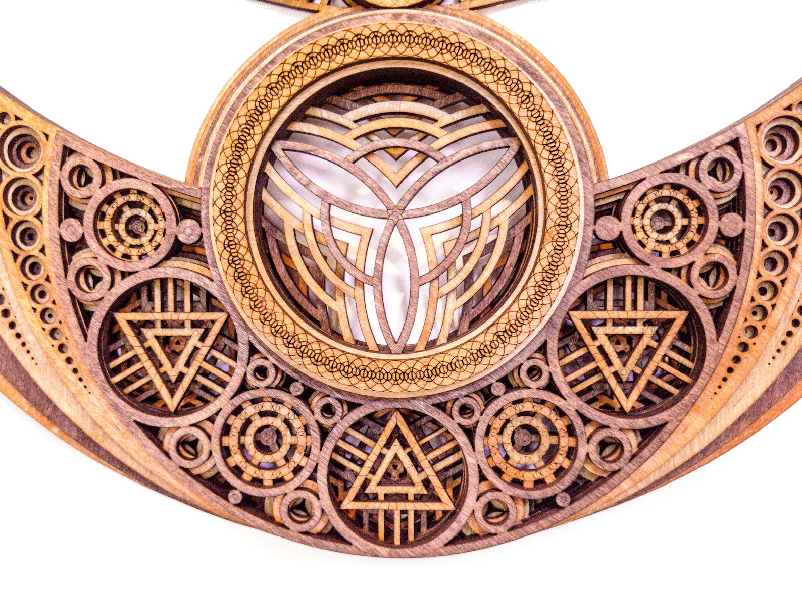 Mandala Chandra Bindu Fractal Moon Sun Laser Cut Wood Art - Etsy