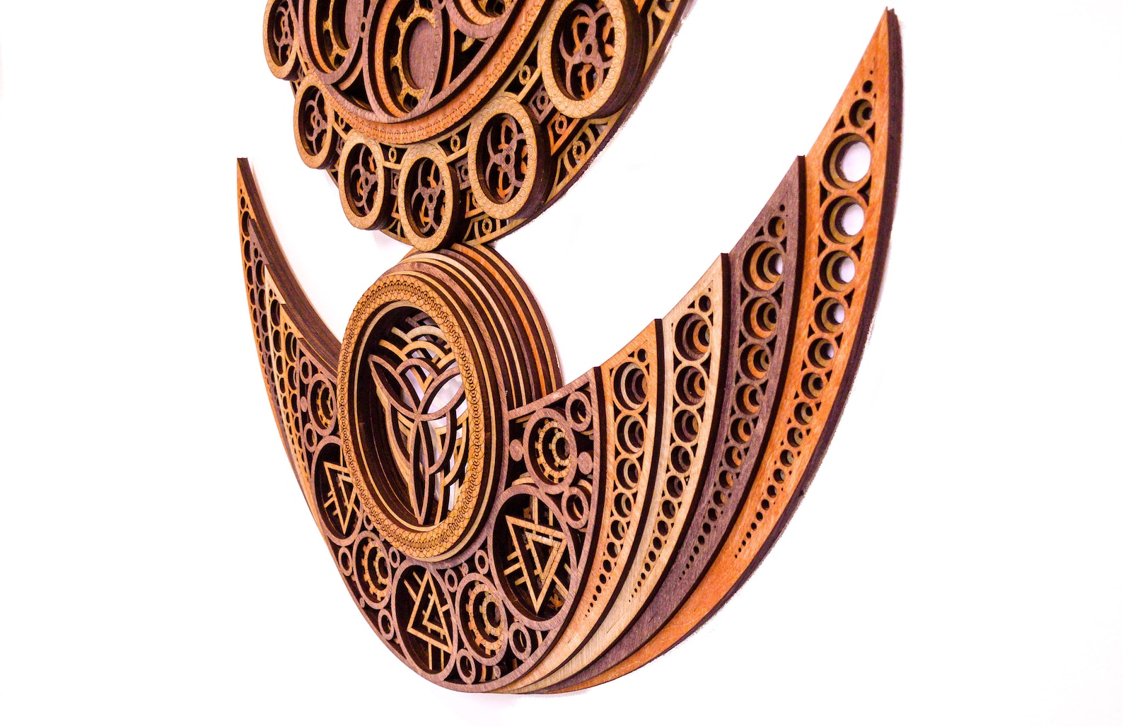 Mandala Chandra Bindu Fractal Moon Sun Laser Cut Wood Art | Etsy
