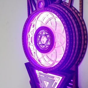 Chakras Light Sculpture Mandala Lamp Laser Cut Wood Art Meditation Yoga ...