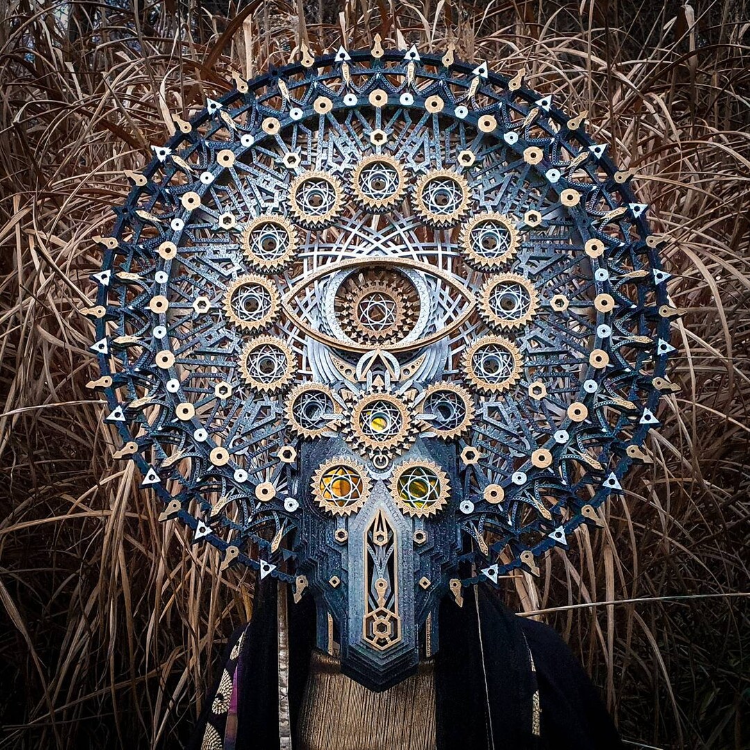 Deity Mask Festival Fashion Sacred Geometry God Headdress Goddess ...