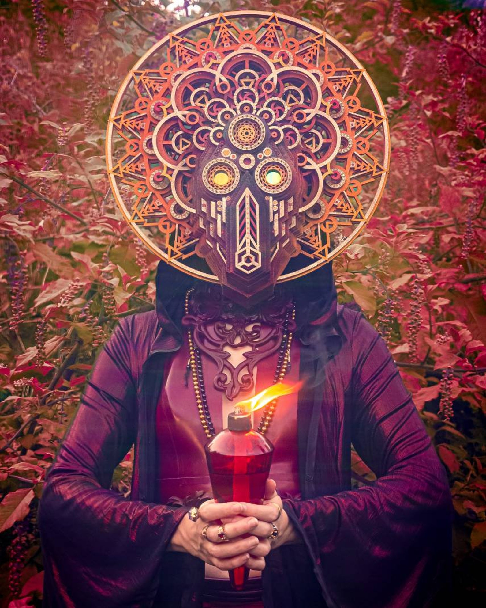 Deity Mask Festival Fashion Sacred Geometry God Headdress - Etsy