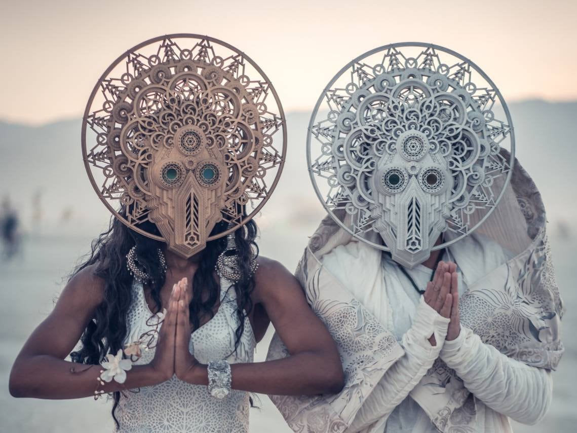 Deity Mask Festival Fashion Sacred Geometry God Headdress - Etsy UK