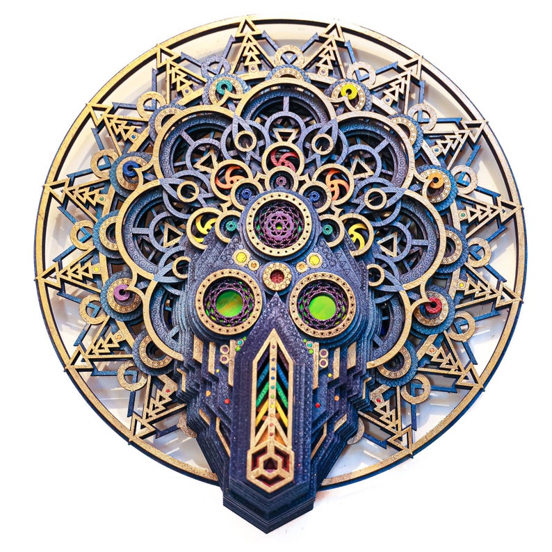 Deity Mask Festival Fashion Sacred Geometry God Headdress - Etsy