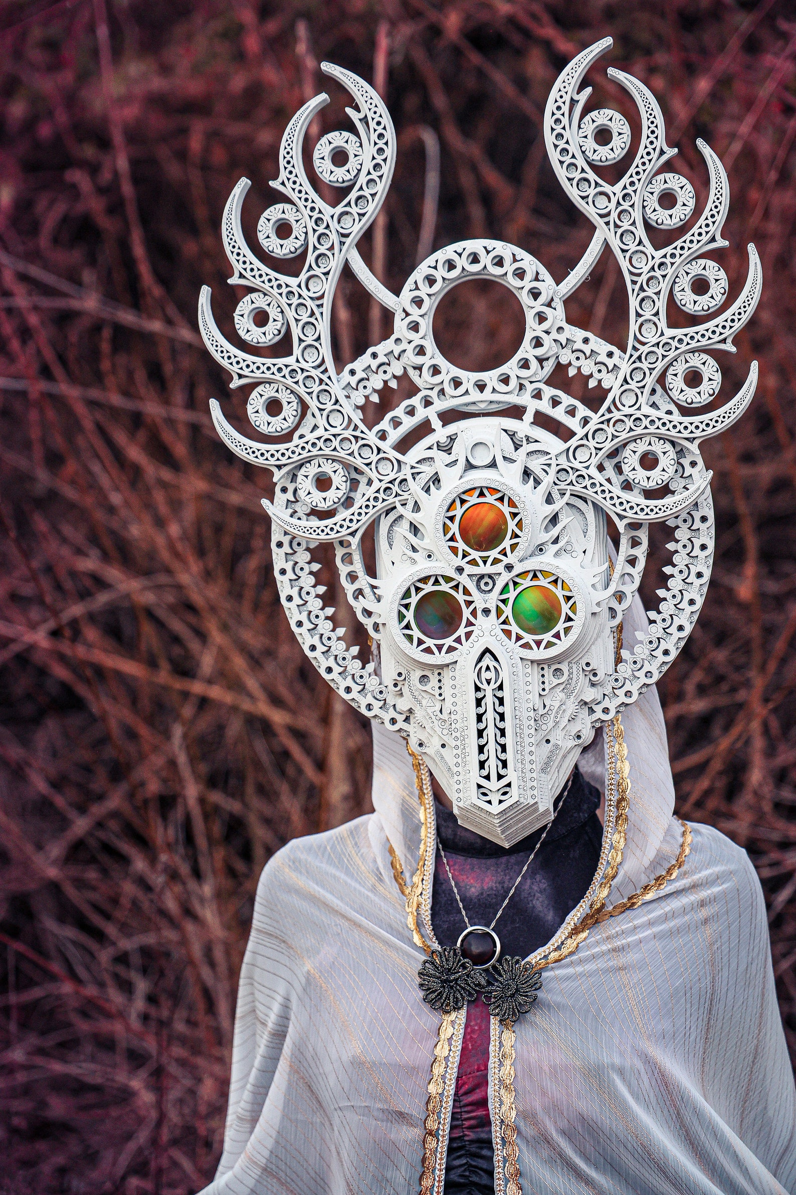 Deer Mask Headdress Cernunnos Pan Baphomet Art Festival - Etsy