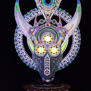 Devil Mask Geometric Demon Dragon Sacred Wizard Sorcerer Lasercut Satan ...