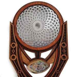 Chakras Light Sculpture Mandala Lamp Laser Cut Wood Art Meditation Yoga ...