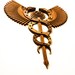 Caduceus Healing Staff Snakes Wings Hermes Multi Layer Laser Cut Wood ...