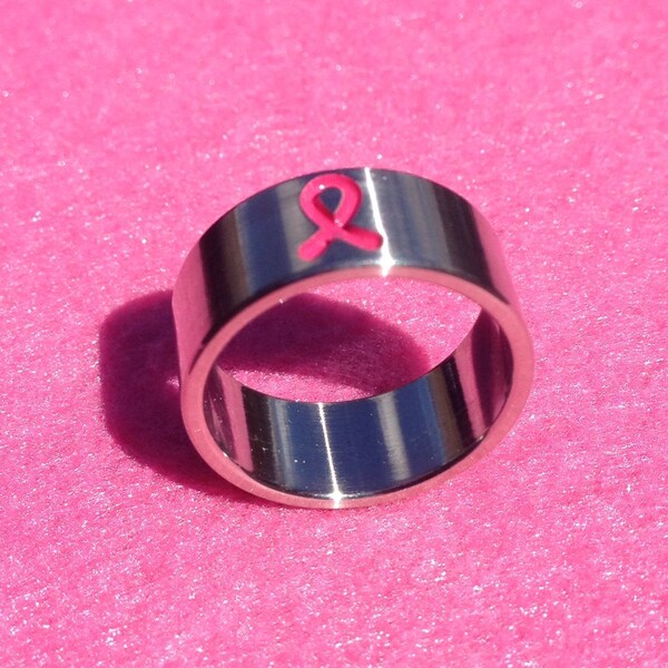 Breast Cancer Awareness Ring - Etsy